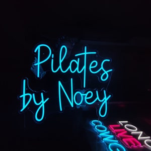 Pilates Neon Sign, Customized Pilates by (your Name Here) Led Light ...