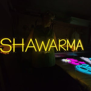Shawarma Neon Sign, Doner Kebab Led Sign, Pita Led Light, Custom Text ...
