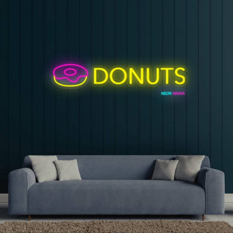 Donuts Neon Sign, Sweet Neon Light, Bakery Led Light, Custom Donut Led ...