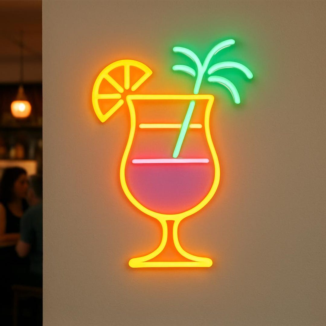 Cocktail Neon Sign. Nightclubs Light. Bar Led Sign. Bartender Gift Idea ...