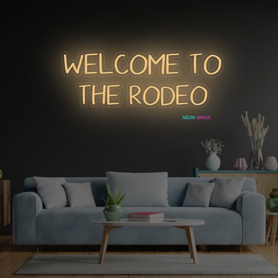 Welcome to the Rodeo Neon Sign Rodeo Led Sign Western Decor - Etsy