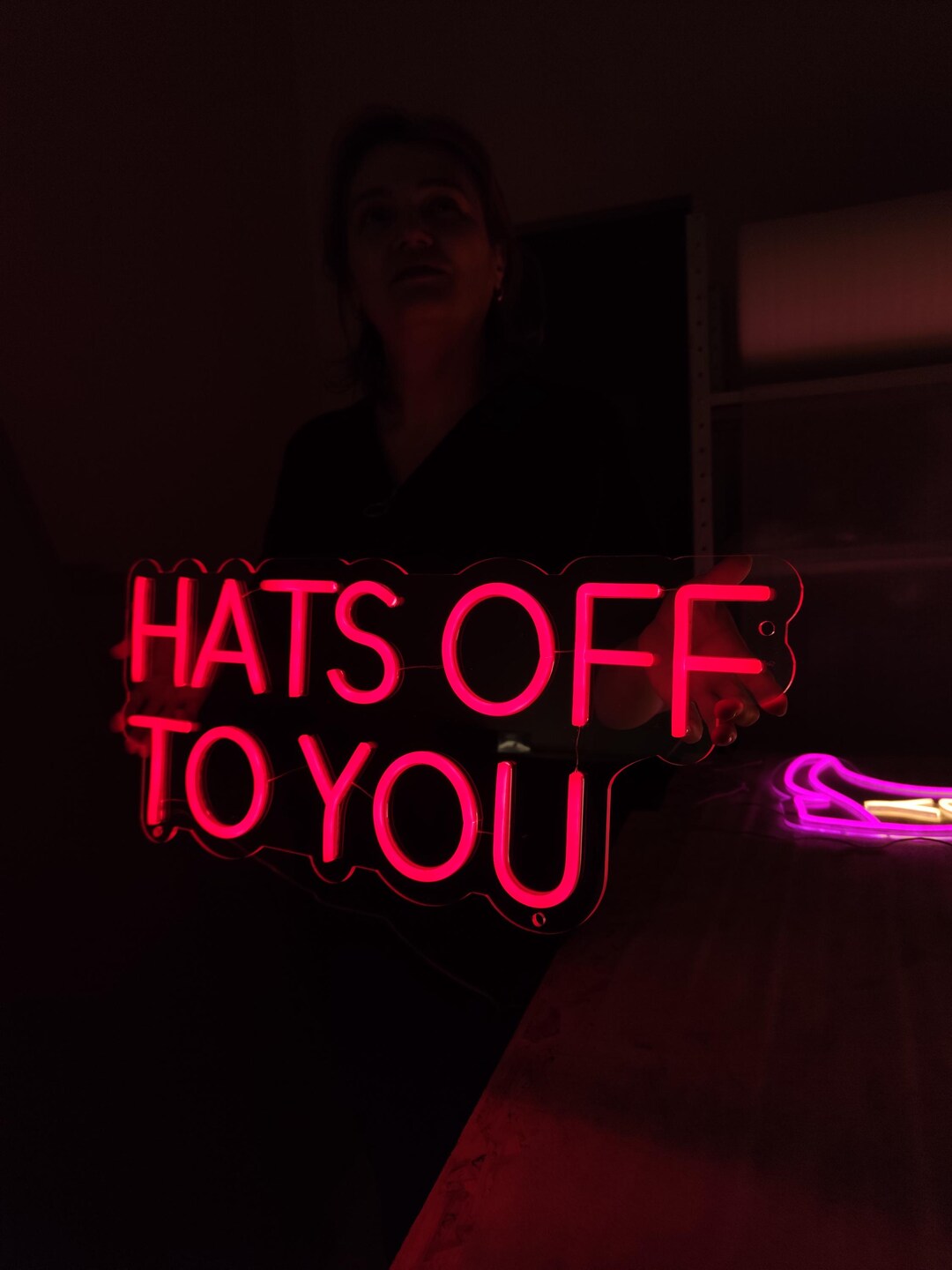 Hats off to You Neon Sign. Cowboy Led Decor. Hats off Neon Light Sign ...