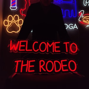 Welcome to the Rodeo Neon Sign, Rodeo Led Sign, Western Decor Neon ...