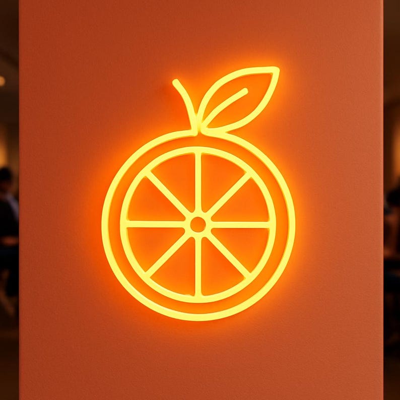 Custom Citrus LED Neon Sign. Tangerine, Orange, Lemon, Lime, Pomelo ...