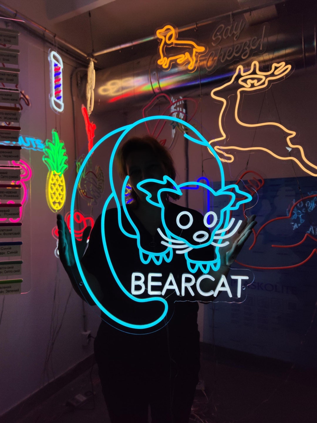 Binturong Neon Sign: the Bearcat Light Sign. Custom Gift for Animal ...