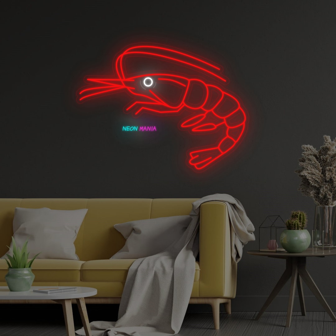 Shrimp Neon Sign: Light up Your Seafood Restaurant - Etsy