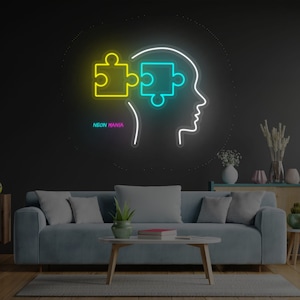 Psychology Neon Sign: the Perfect Sign for Therapists. Psychiatrist Led ...