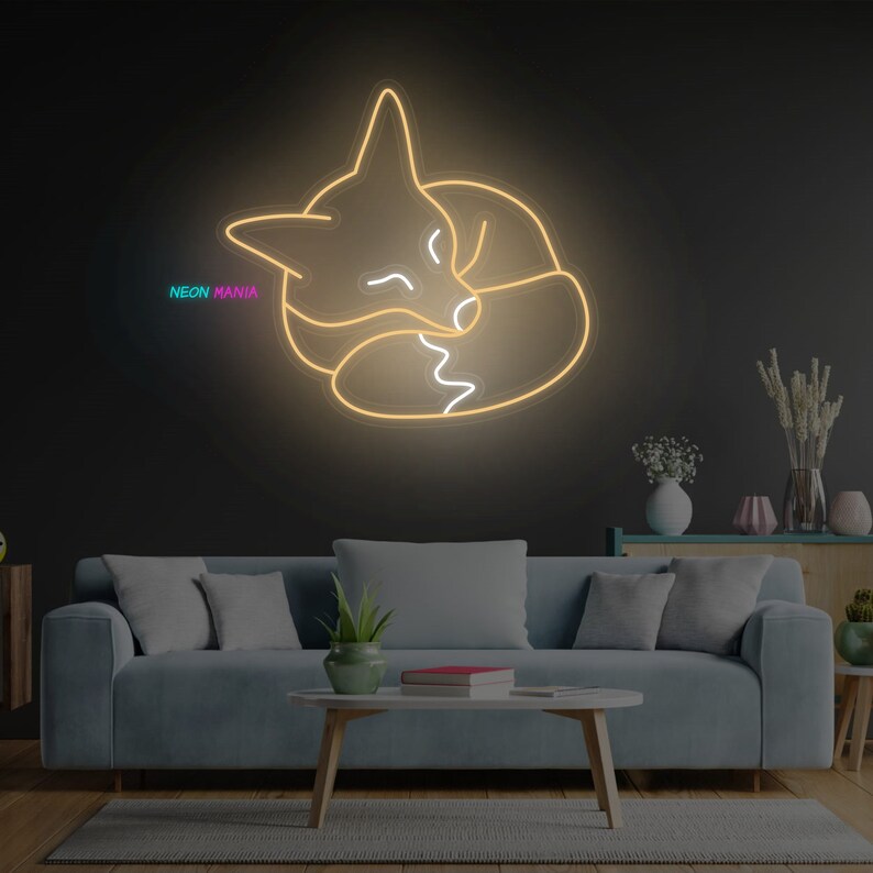 Fox Neon Sign Sleeping Fox Light up Sign Animal Led Light - Etsy