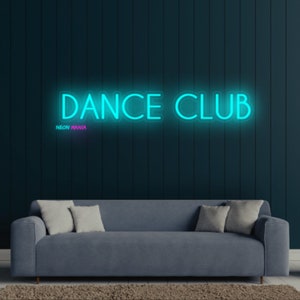 Dance Club Neon Sign, Dance Club Neon Led Light Sign, Dance Club Led ...