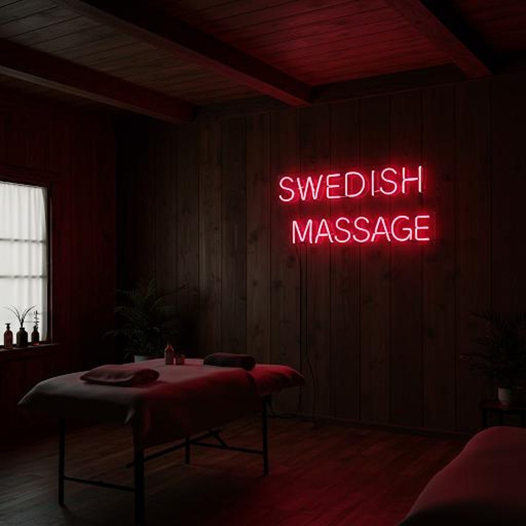 Swedish Massage Led Neon Sign. Massage Therapist Gift Idea. Spa and ...