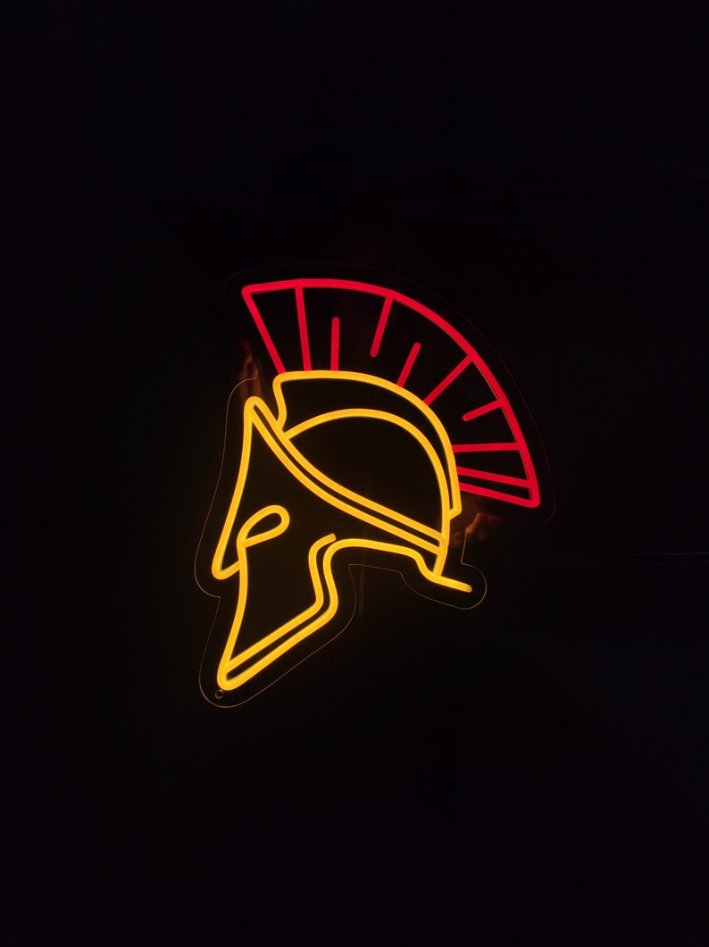 Spartan Warrion Neon Sign Roman Warrion Neon Light Sparta - Etsy
