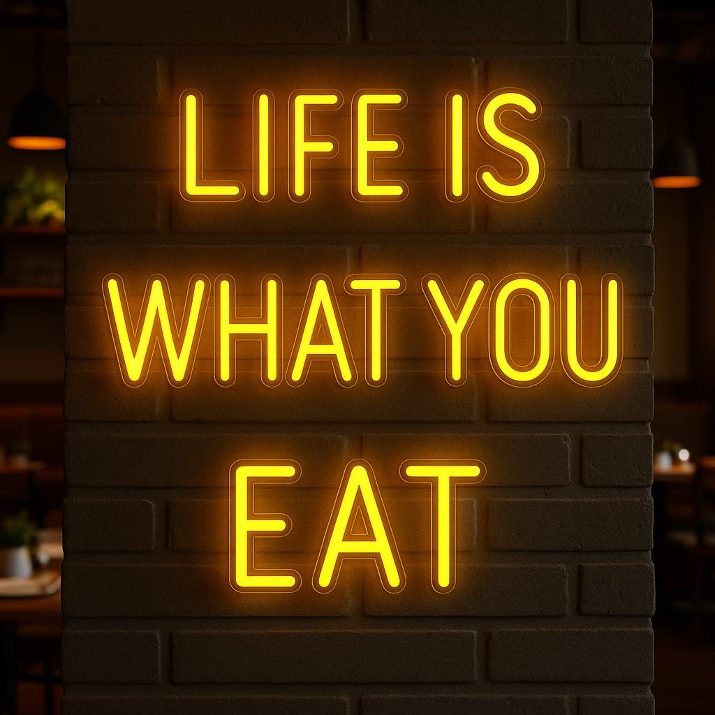 Philosophy Neon Sign. Quotes About Food Led Sign. Gift Idea for Chef ...