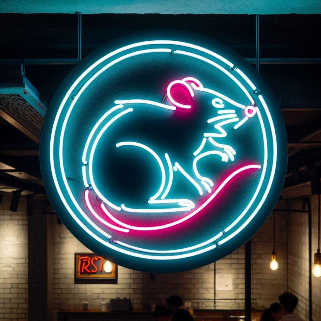 Rat Neon Sign. Rat Wall Decor. Custom Animal Led Light - Etsy