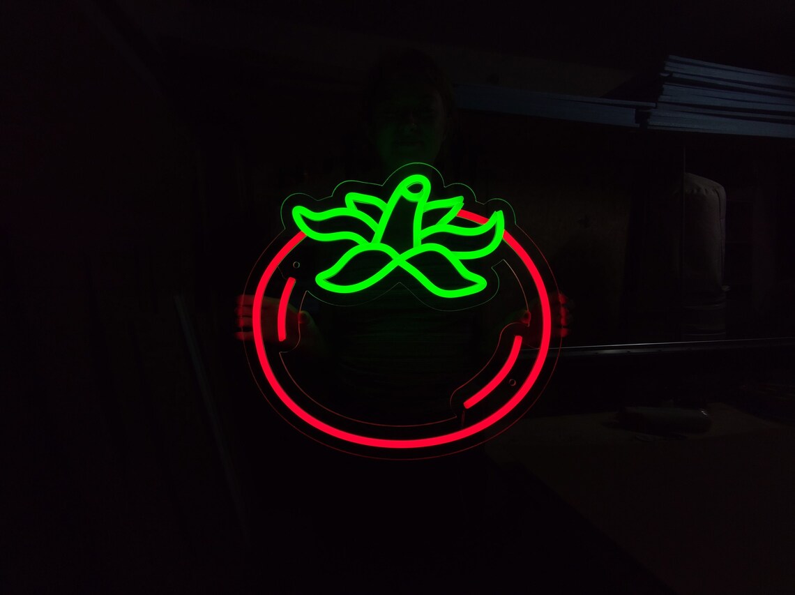 Tomato Neon Sign Vegetables Led Light for Cafe Decor Custom - Etsy