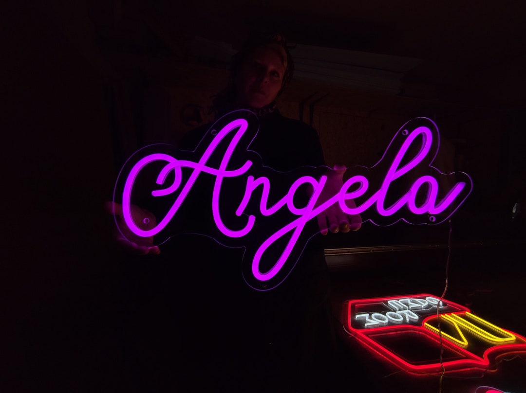 Angela Name Neon Sign, Angela Led Neon Sign, Custom Name Neon Sign ...