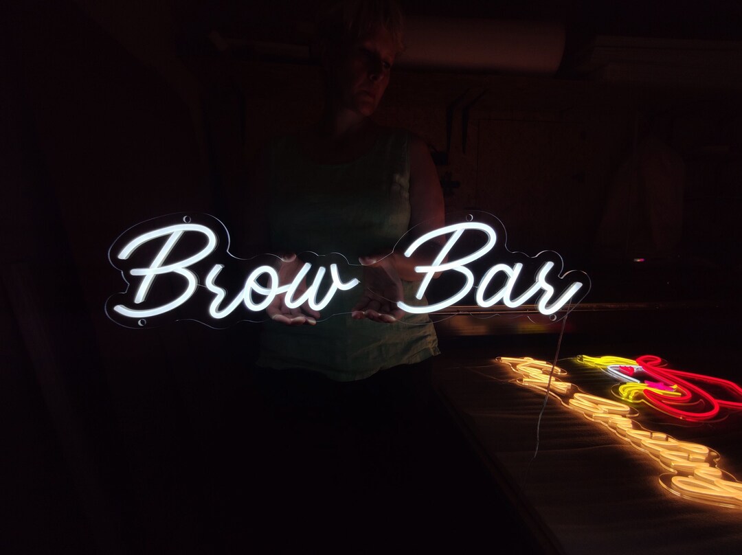 Brow Bar Neon Sign, Brow Salon Led Neon, Beauty Salon Led Lights, Brow ...