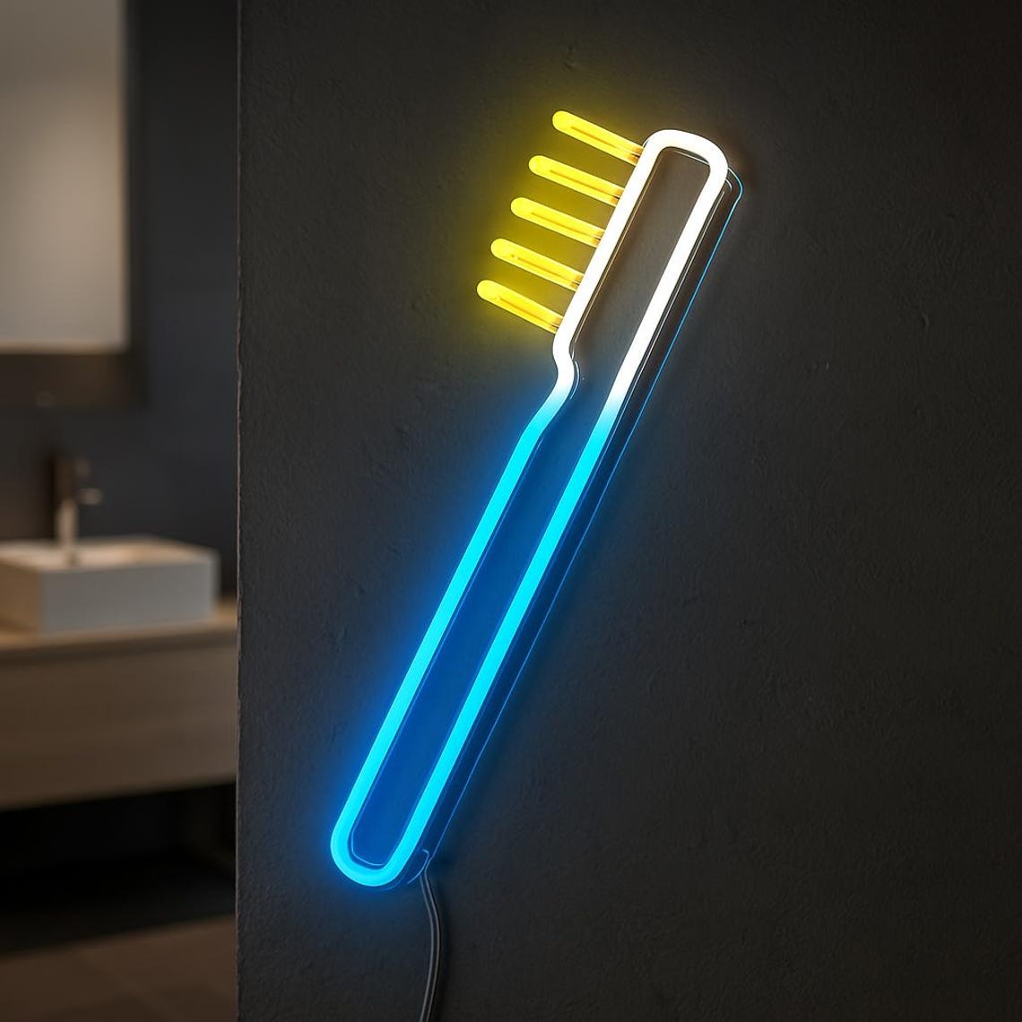 Neon Dentistry Sign. Toothbrush, Toothbrush Paste, Keep Smiling, Clinic ...