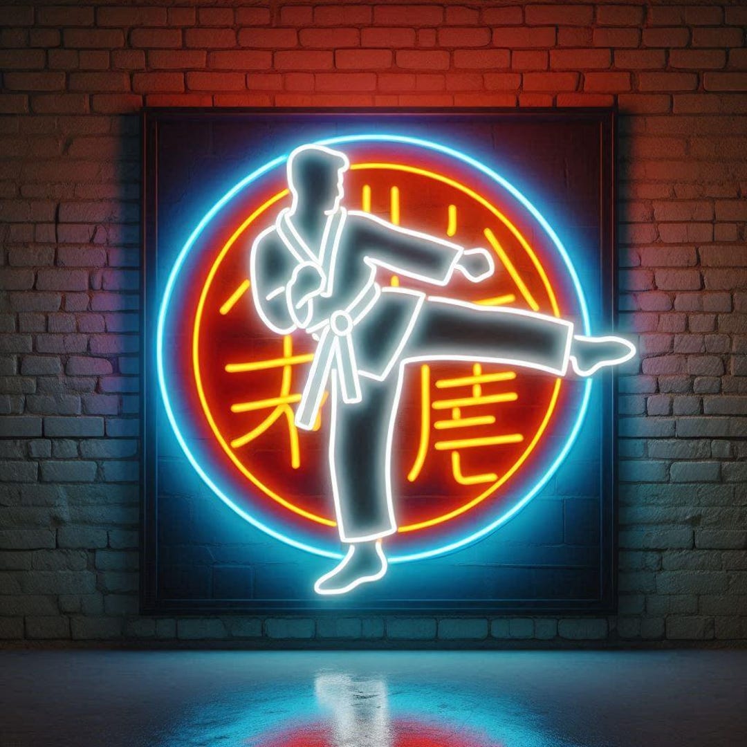 Taekwondoin Neon Sign. Taekwondo LED Neon Sign. Martial Arts Led Decor ...