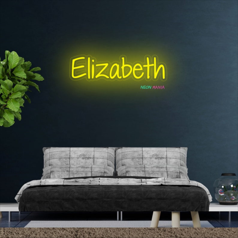 Elizabeth Name Neon Sign Elizabeth Led Neon Sign Custom Name | Etsy