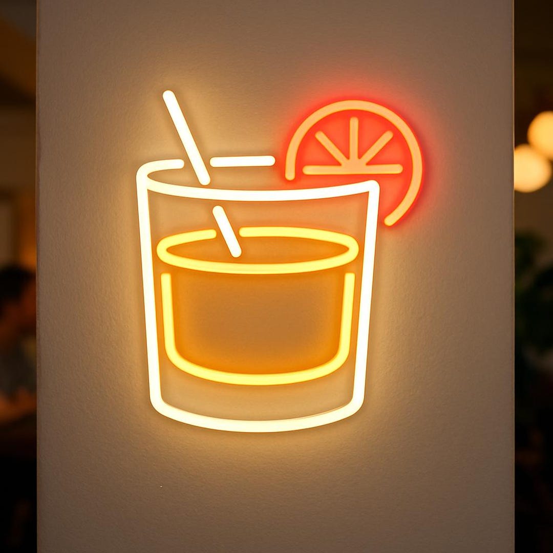 Cocktail Neon Sign. Cocktail Bars Light. Nightclubs Led Sign. Bartender ...