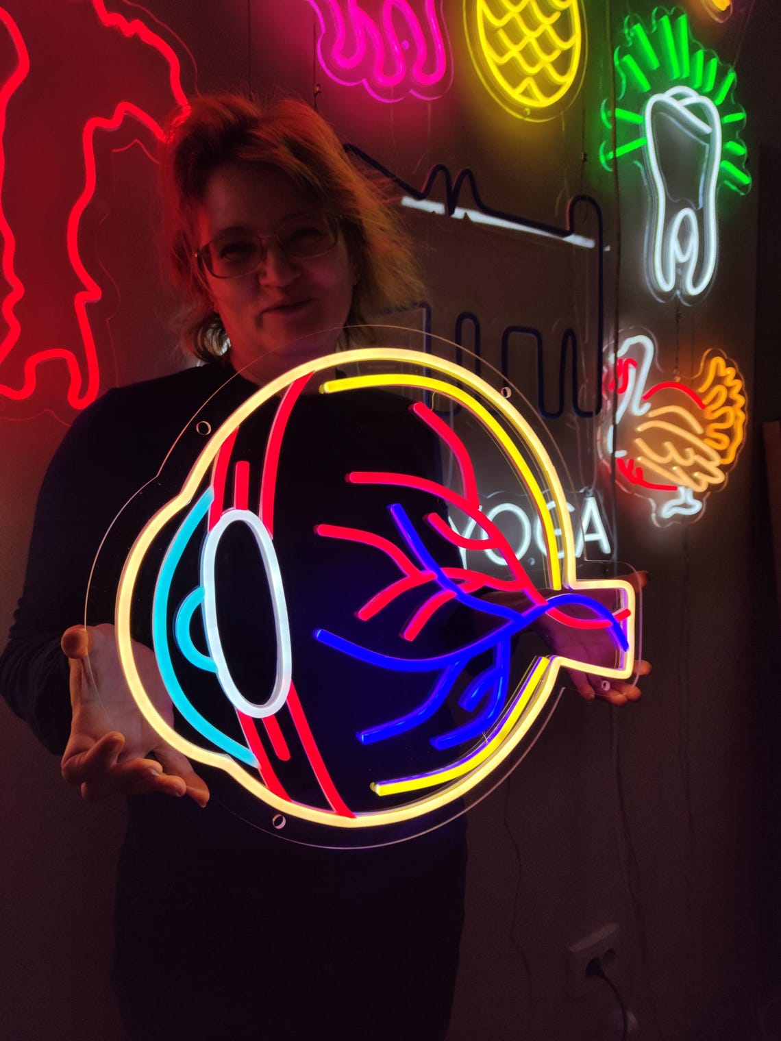 Human Eye Anatomy Neon Sign: Light up Your Ophthalmologist's Office ...