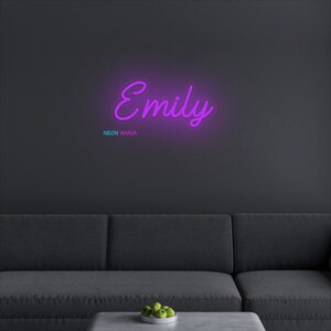 Emily Name Neon Sign, Mila Led Neon Sign, Custom Name Neon Sign, Kids ...