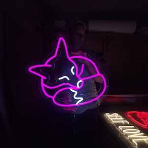 Fox Neon Sign, Sleeping Fox Light up Sign, Animal Led Light, Animal ...