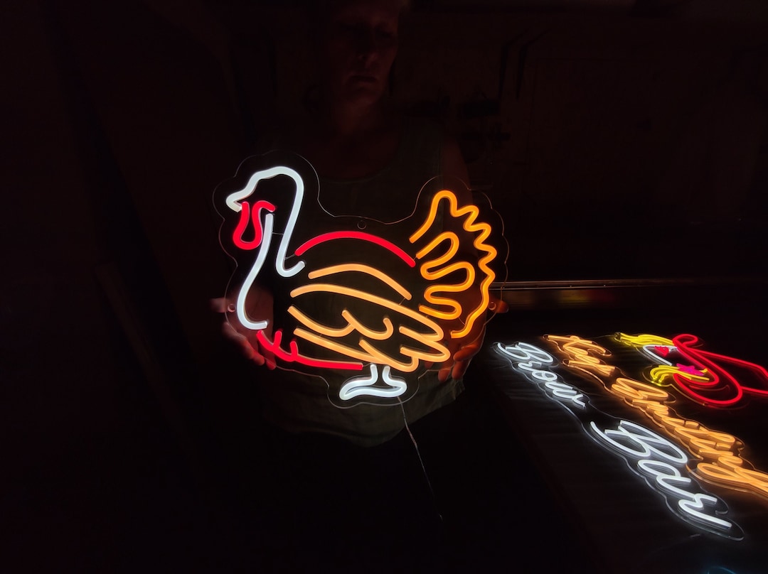 Turkey Neon Sign, Thanksgiving Day Led Light Sign, Turkey Neon Light ...