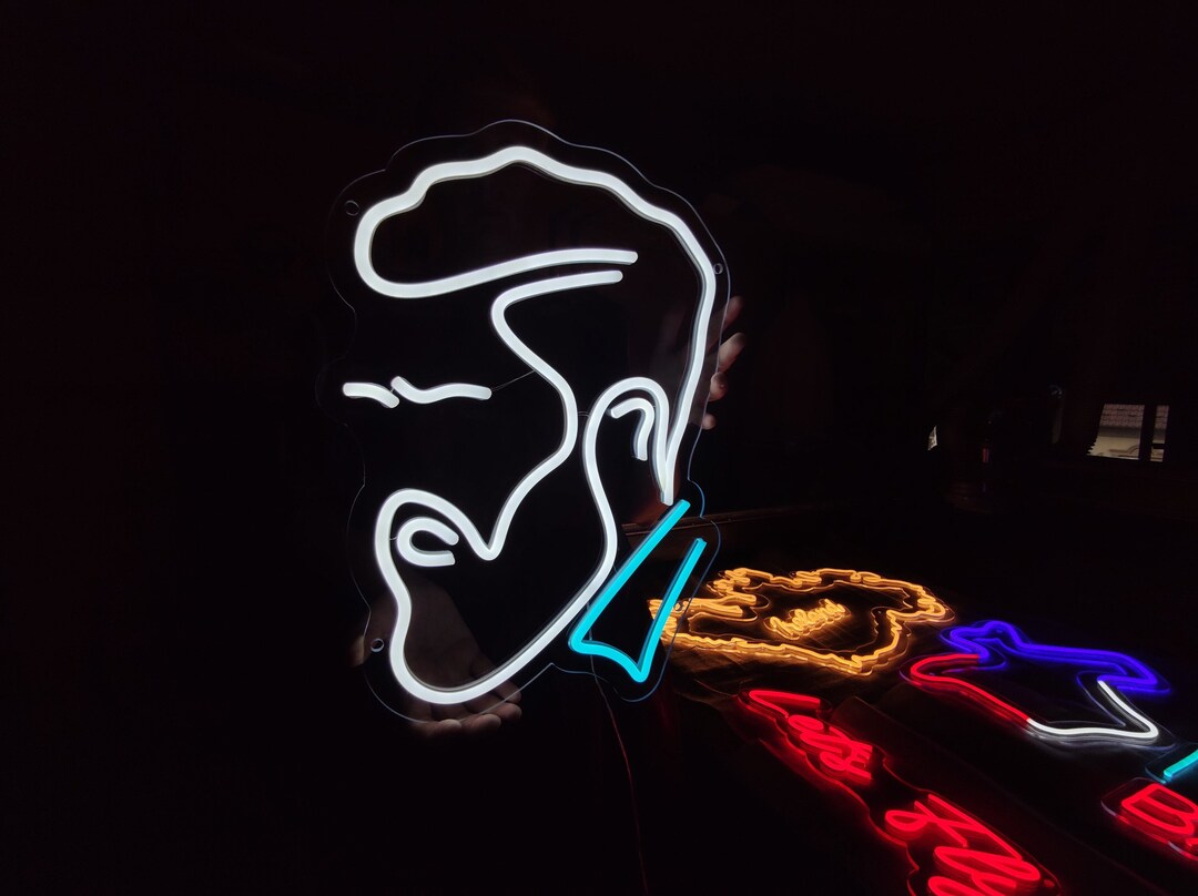 Barber Neon Sign, Man Led Neon Sign, Head Barber Neon Sign ...