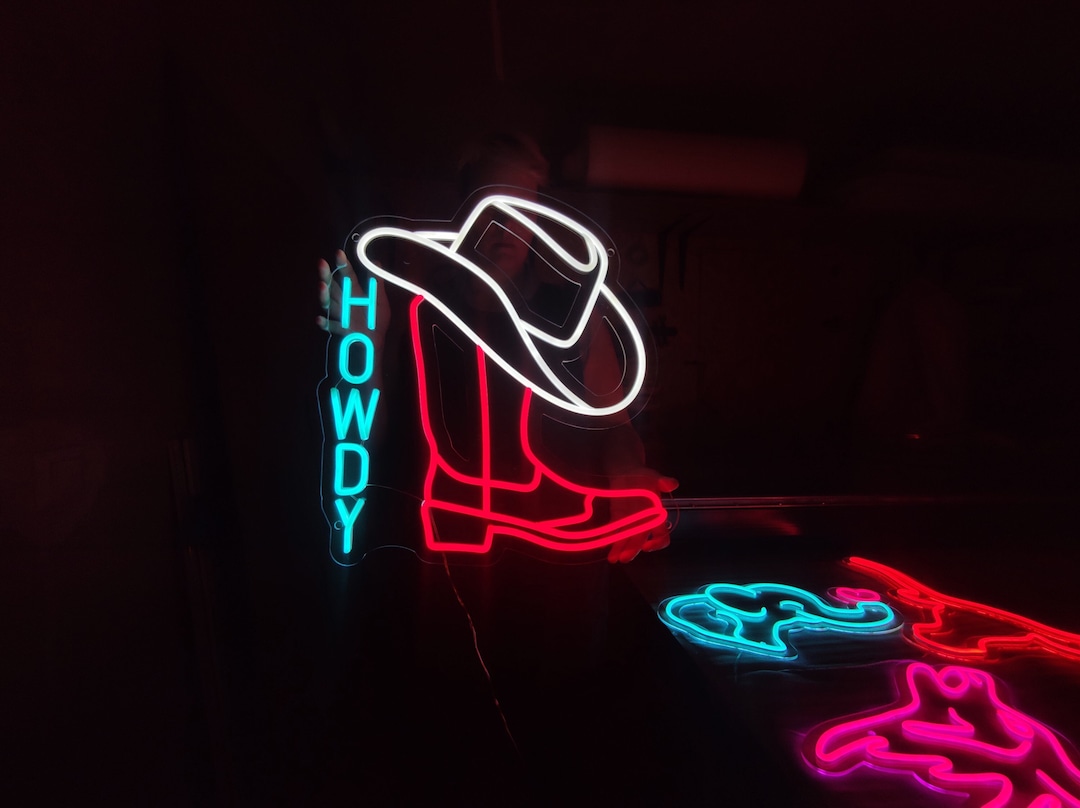 Cowboy Boot Neon Sign Cowboy Hat Light Sign Cowboy Shoe Led - Etsy ...