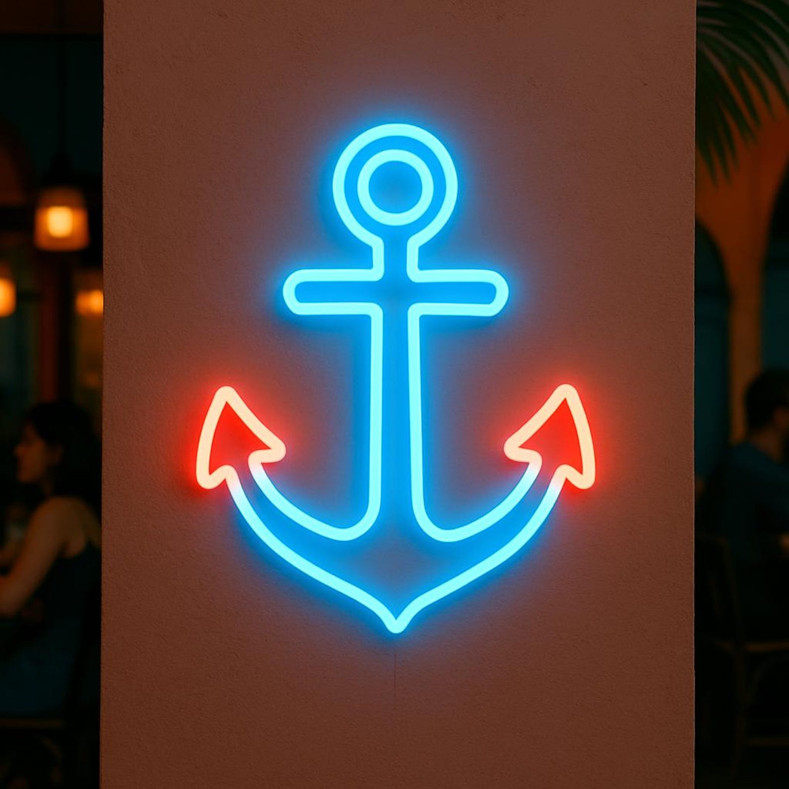 Anchor Neon Sign: the Perfect Sign for Ocean Lovers. Ahoy Led Neon Sign ...