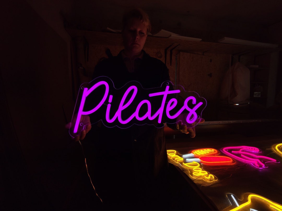 Pilates Neon Sign Pilates Led Light Sign Custom Led Neon - Etsy