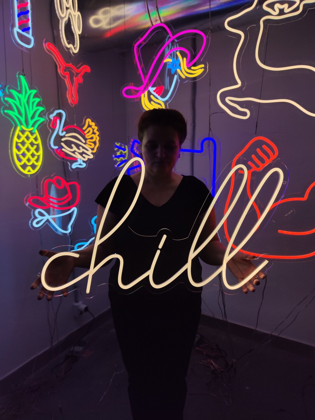Chill Led Neon Sign, Chill Neon Sign, Chill Wall Decoration, Chill Area ...