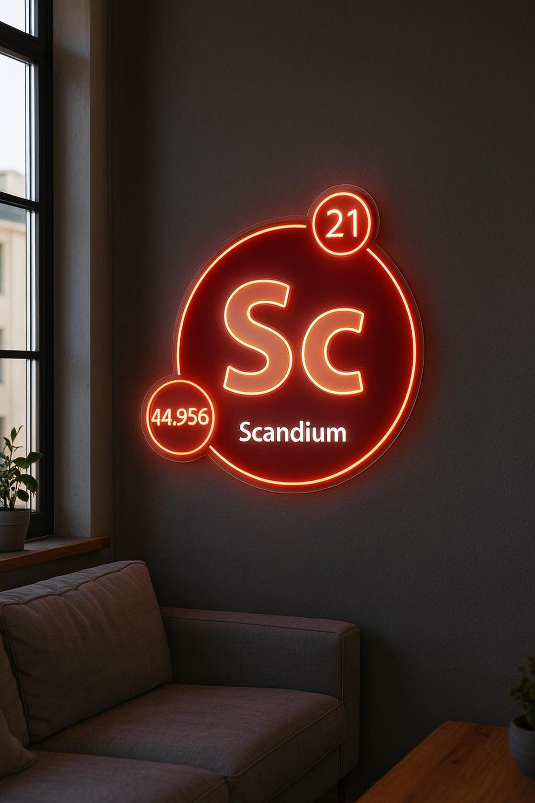 Periodic Table of Elements Neon Sign. Chemistry Led Sign. Gift Idea for ...