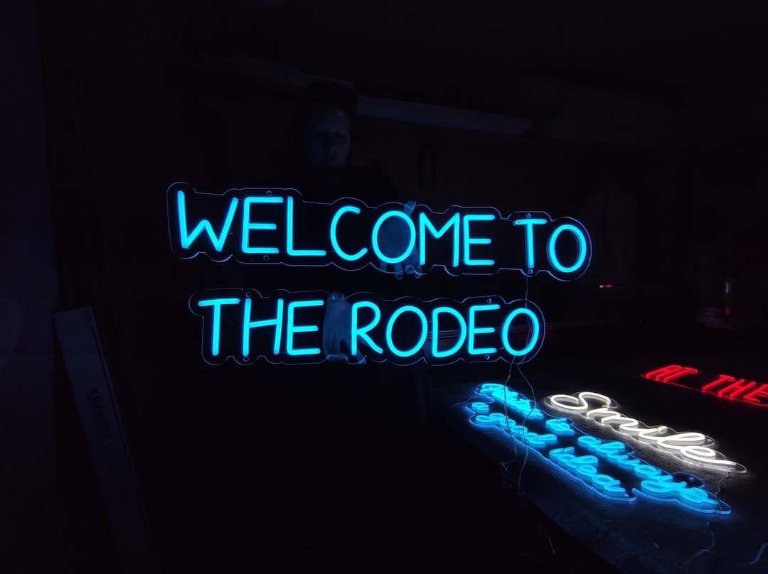 Welcome to the Rodeo Neon Sign, Rodeo Led Sign, Western Decor Neon ...