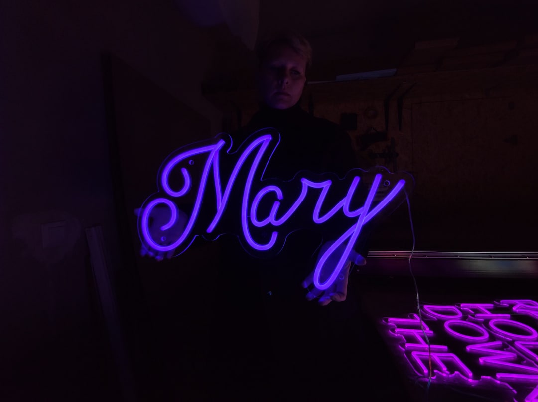 Mary Name Neon Sign, Mary Led Neon Sign, Custom Name Neon Sign, Kids ...