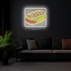 Neon Sandwich Sign - Food & Drink Decor - Sign for Sandwich Lovers ...