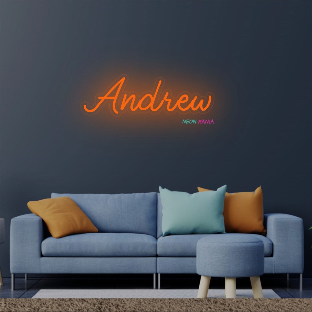 Andrew Name Neon Sign Andrew Led Neon Sign Custom Name Neon - Etsy UK