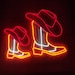 Cowboy Boot Neon Sign Cowboy Hat Light Sign Cowboy Shoe Led - Etsy