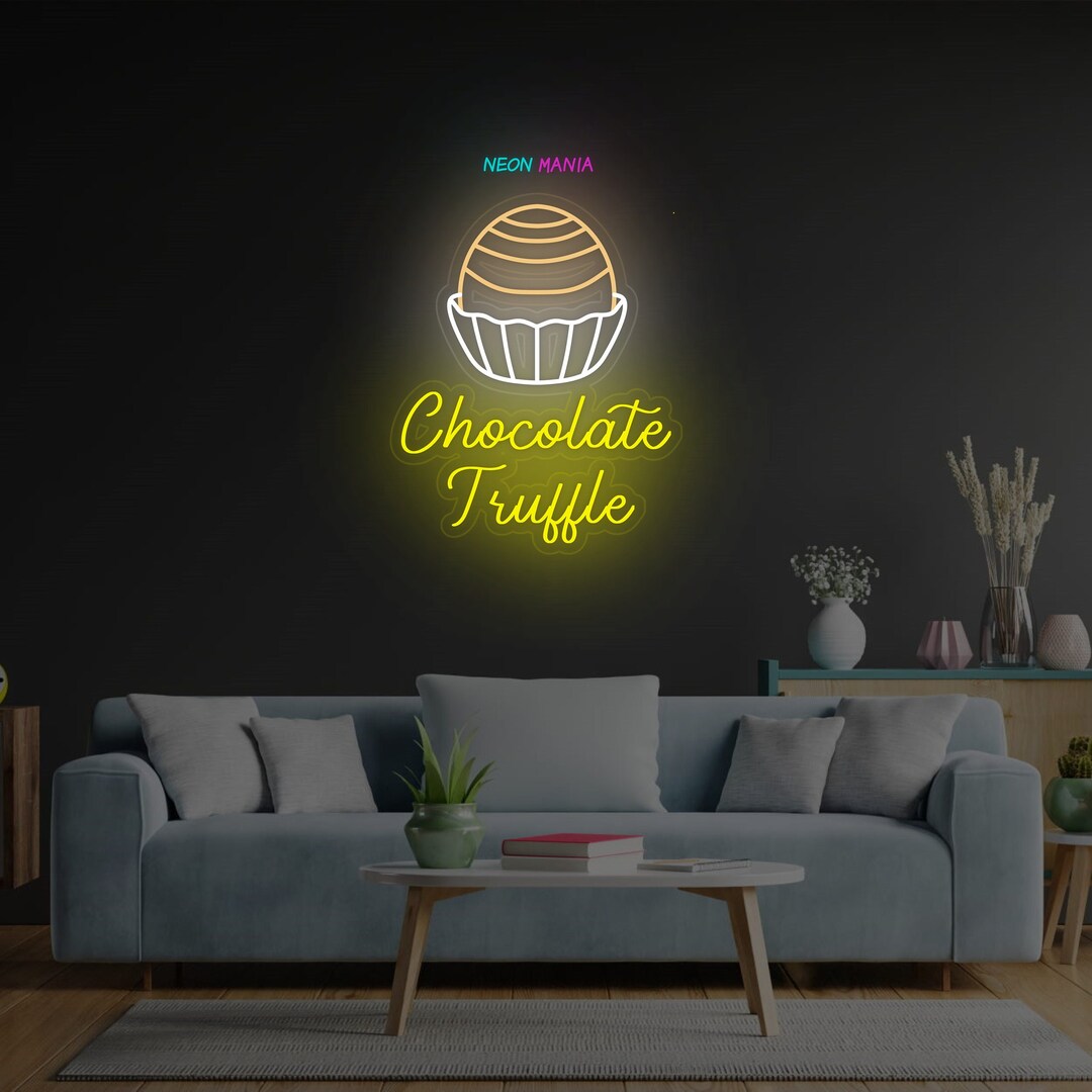 Chocolate Truffle Neon Sign: Light up Your Sweet Shop. Chocolate Shop ...