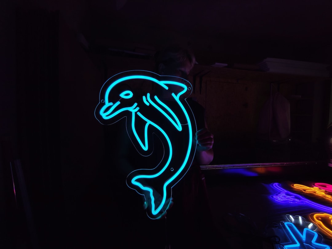 Dolphin Neon Sign, Sea Animals Led Sign, Dolphin Neon Lights, Sea ...