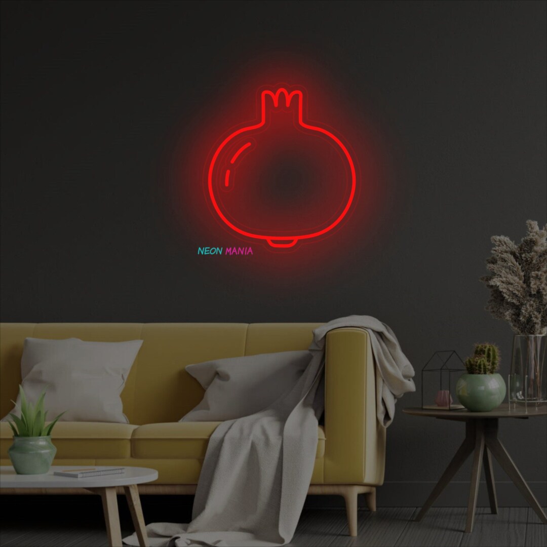 Pomegranate Neon Sign, Fruit Led Light for Cafe Decor, Custom ...