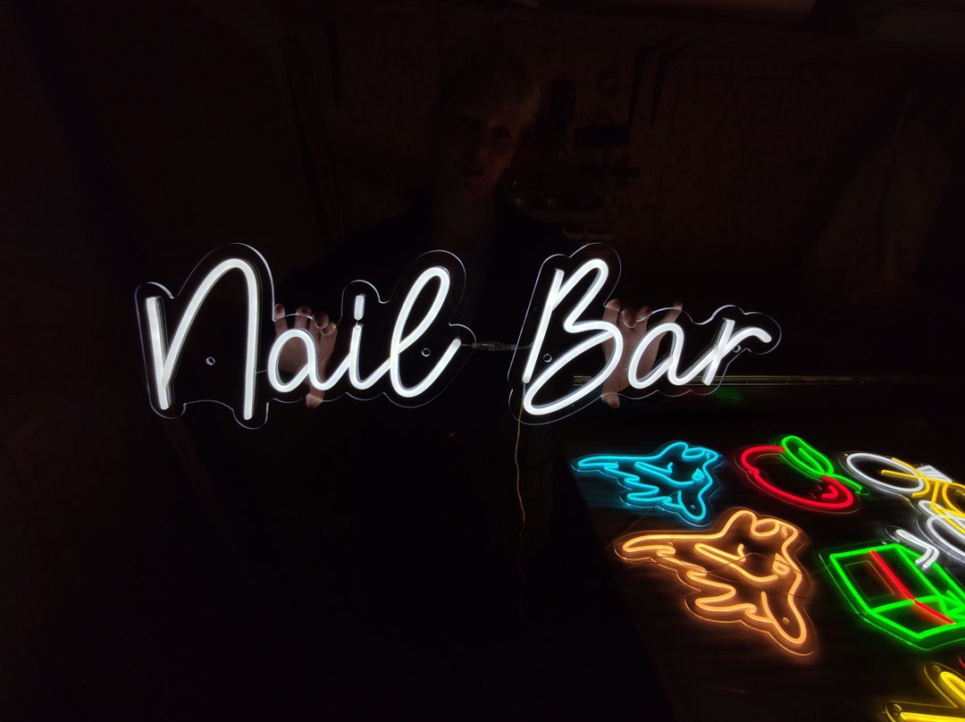Nail Bar Neon Sign Nail Salon Led Neon Beauty Salon Led - Etsy