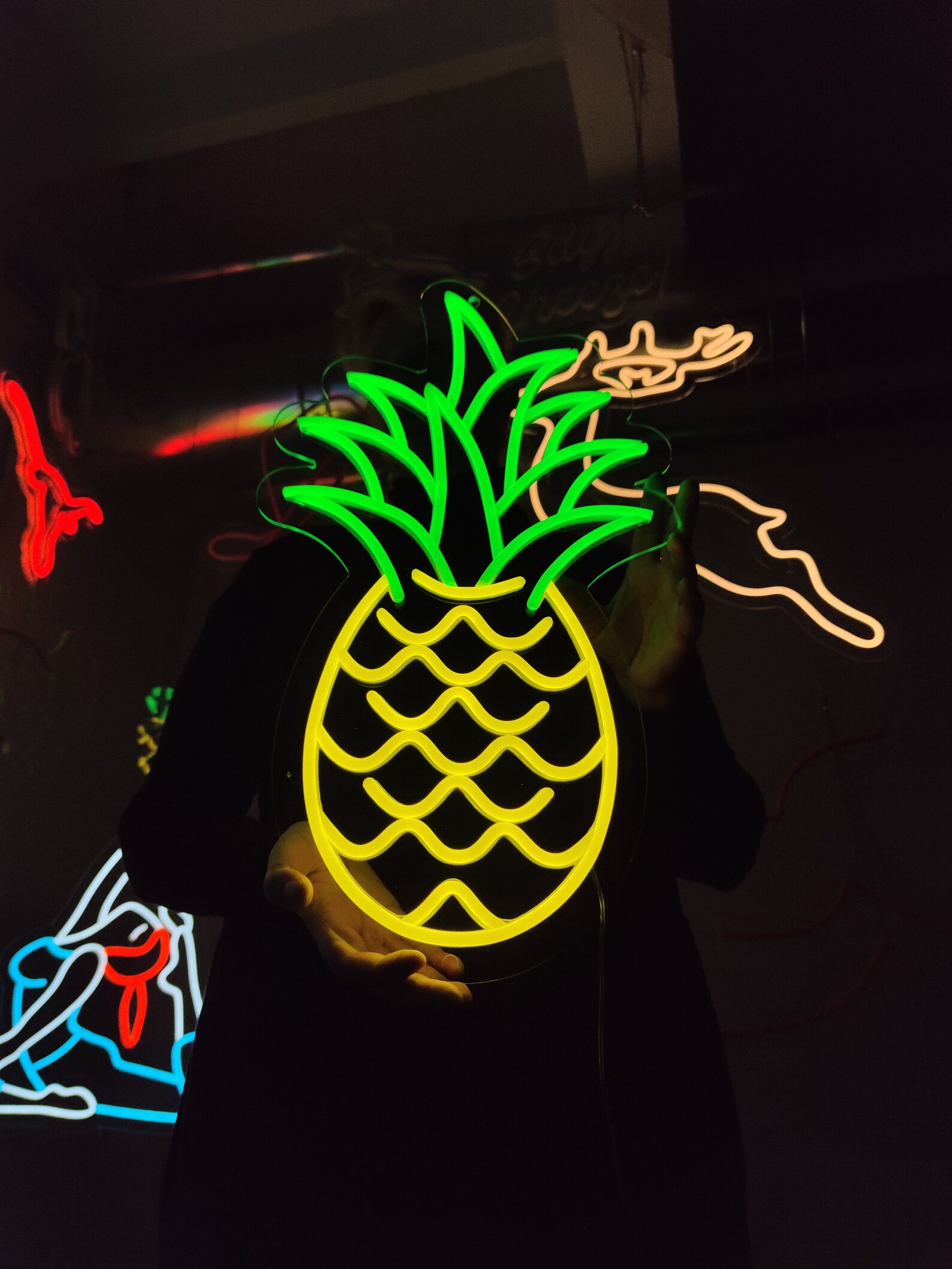 Fruit Neon Sign, Pineapple Neon Sign, Ananas Light Sign, Custom Fruit ...
