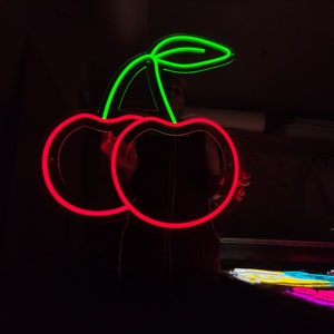 Сherry Neon Sign, Fruit Neon Light for Kitchen Decor, Custom Berries ...