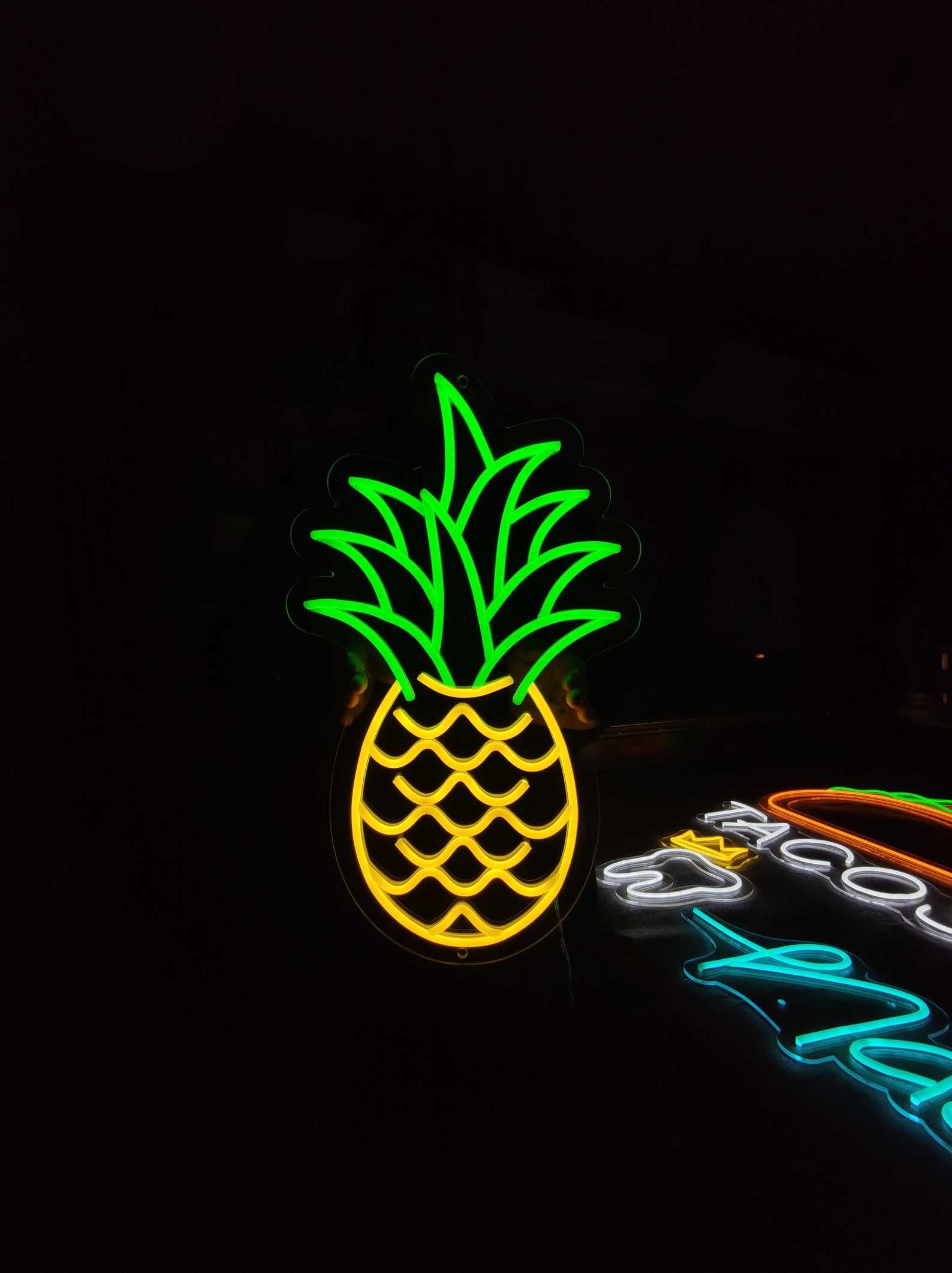 Fruit Neon Sign Pineapple Neon Sign Ananas Light Sign - Etsy