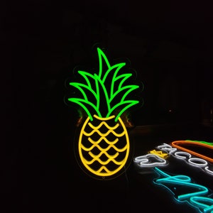 Fruit Neon Sign, Pineapple Neon Sign, Ananas Light Sign, Custom Fruit ...