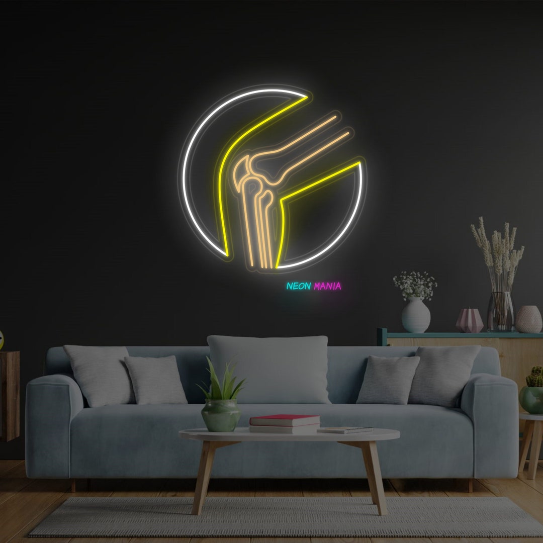Human Leg Bones Neon Sign: Orthopedic Led Decor. Orthopedic Clinic ...