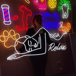 Spa Massage Neon Sign, Relax Led Light, Custom Wall Decor Massage Spa ...