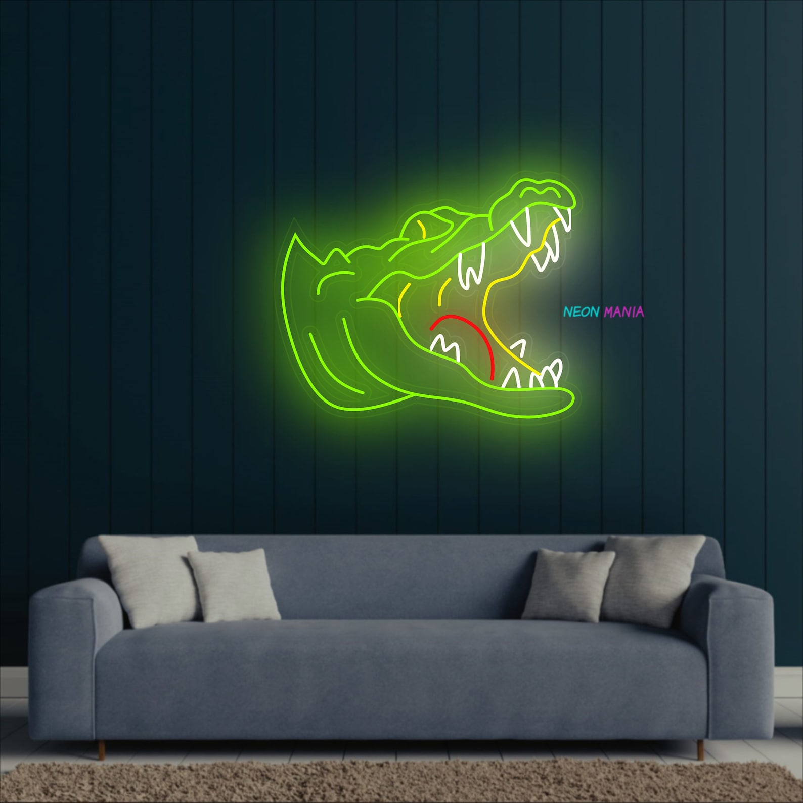 Crocodile Neon Sign Alligator Led Neon Light Croc Led Light - Etsy UK
